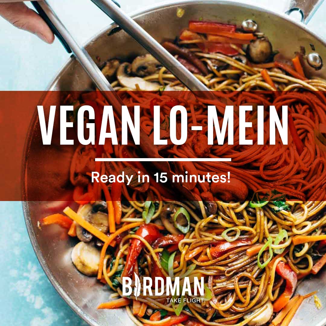 Vegan Lo-Mein ready in 15min I Birdman Life Blog — Birdman USA