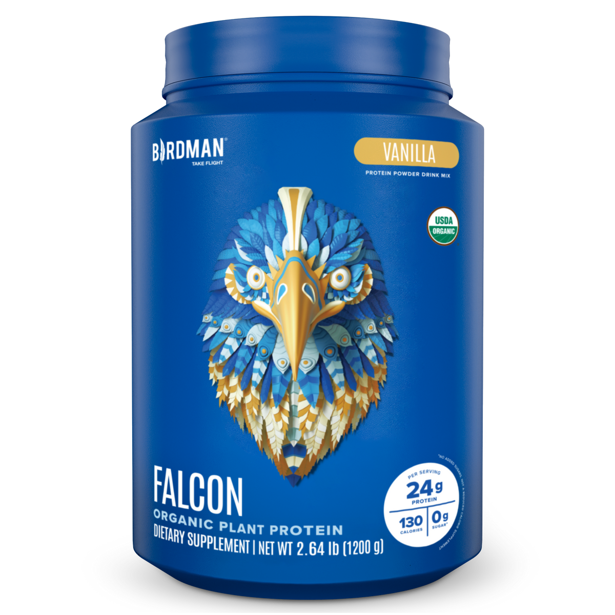Falcon Protein Plant-Based Protein Powder - Vanilla Flavor - 1.32lbs ...